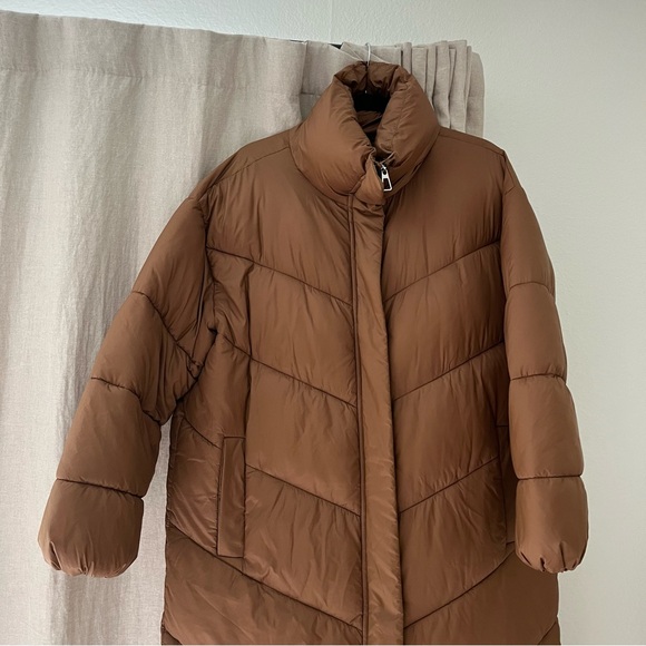 Mango | Jackets & Coats | Mango Mng Brown Oversized Padded Puffer ...